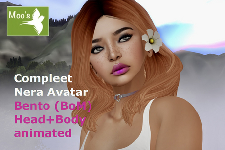 Second Life Marketplace - New NERA Complete Bento (BoM) avatar - Startpromo